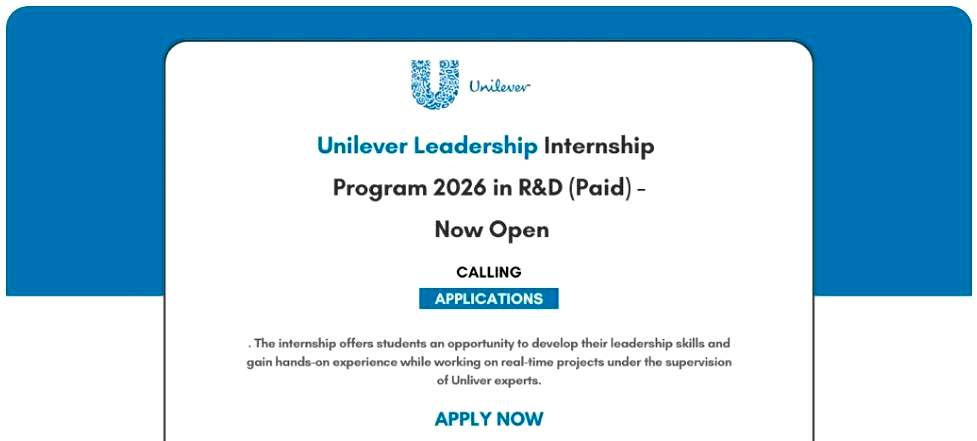 Unilever Leadership Internship Program 2026 – Internships – Paradigm ...